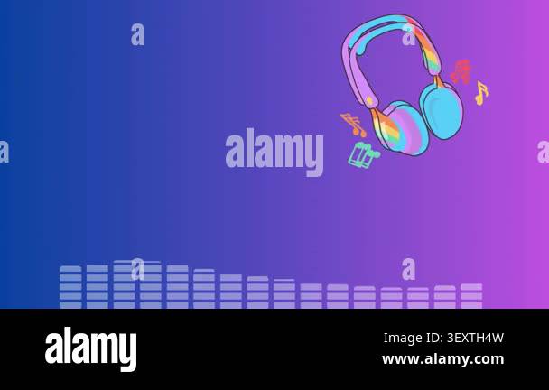 music visualizer on gradient abstract background, visualizer video ...