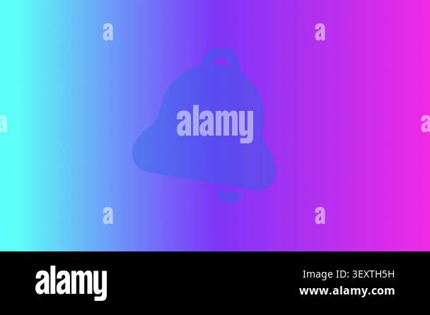 notification icon on gradient background, animated notification icon ...