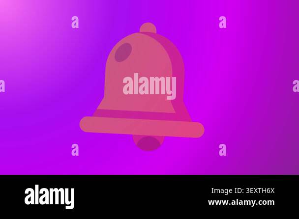 notification icon on gradient background, animated notification icon ...