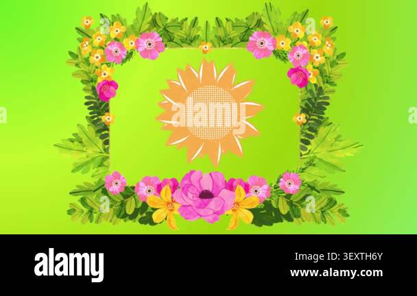 abstract gradient background with flowers, abstract wallpaper Stock ...