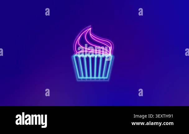 abstract neon background with glowing light and dynamic motion Stock ...