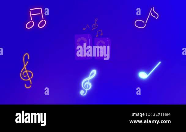 abstract neon background with glowing light and dynamic motion Stock ...