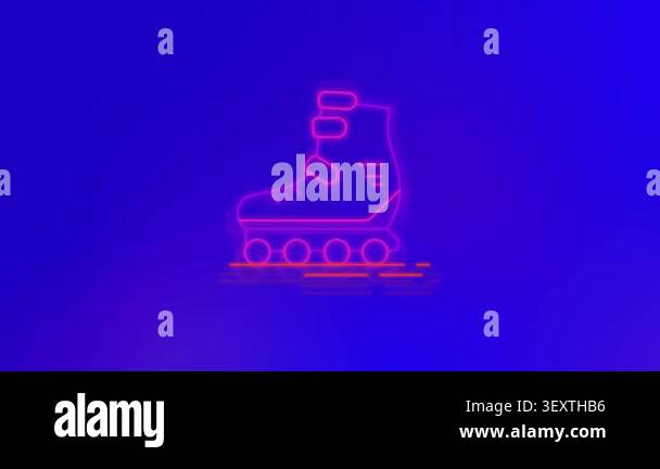 abstract neon background with glowing light and dynamic motion Stock ...