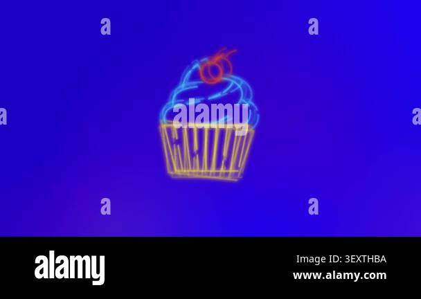 abstract neon background with glowing light and dynamic motion Stock ...