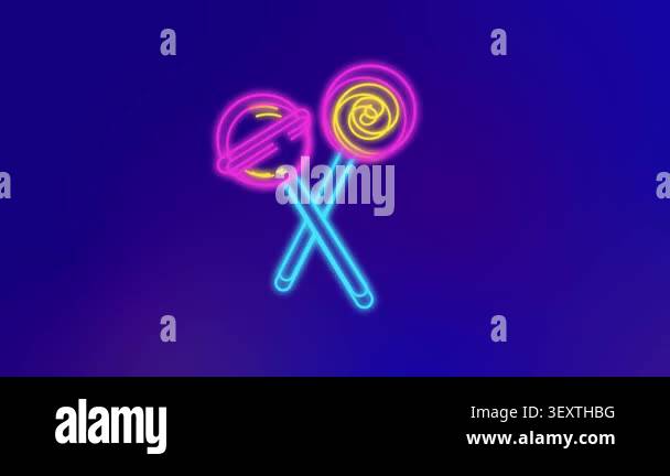 abstract neon background with glowing light and dynamic motion Stock ...