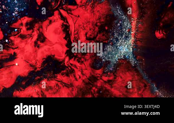 Fluid Art Fusion: Red and Black Color Blend Abstract Texture. High ...