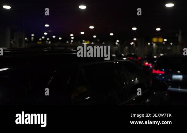 Police lights flash at night. Bright police lights on vehicle. Police ...