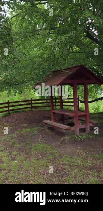 wooden bridge in the park Stock Video Footage - Alamy