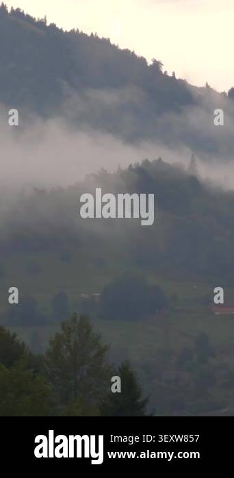 fog in the mountains Stock Video Footage - Alamy