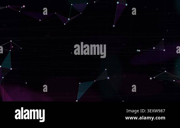 Abstract futuristic digital network with flowing data particles Stock ...