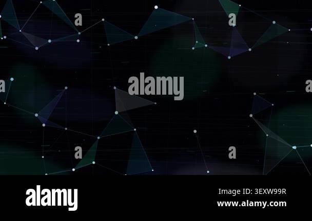 Abstract futuristic digital network with flowing data particles Stock ...