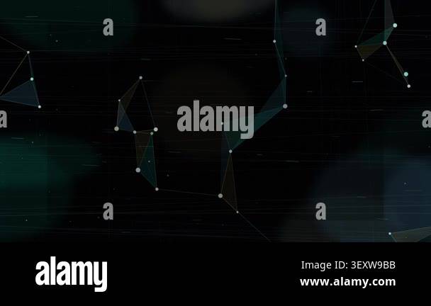 Abstract futuristic digital network with flowing data particles Stock ...
