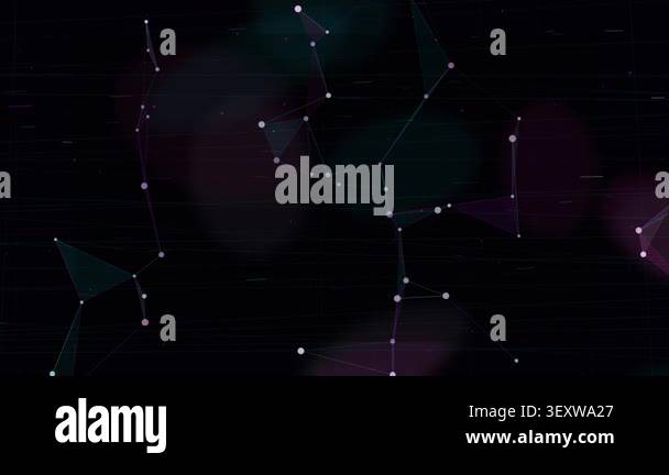 Abstract futuristic digital network with flowing data particles Stock ...