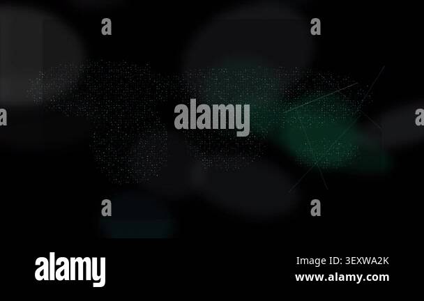 Dotted World Map Digital Network Background Stock Video Footage - Alamy
