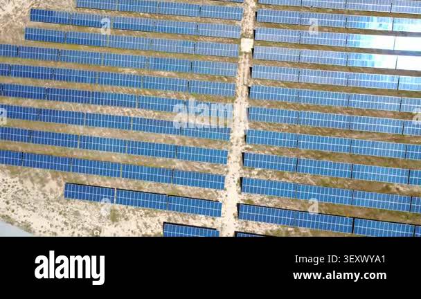 Solar panels in a field producing clean sustainable electricity from ...