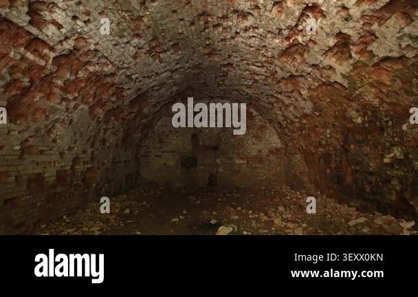 Ancient brick historical underground structure revealing architectural ...