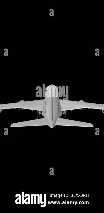 Passenger Plane Flying Out from Under Camera and Ascending, Alpha ...