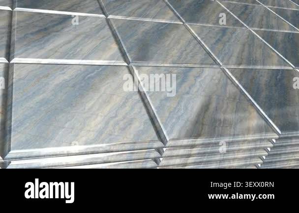 Detailed Motion Over Palissandro Bluette Marble Tiles Revealing Soft ...