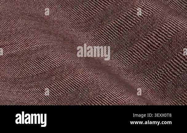 Premium Italian Reddish Brown Herringbone Wool Silk Fabric shimmering ...