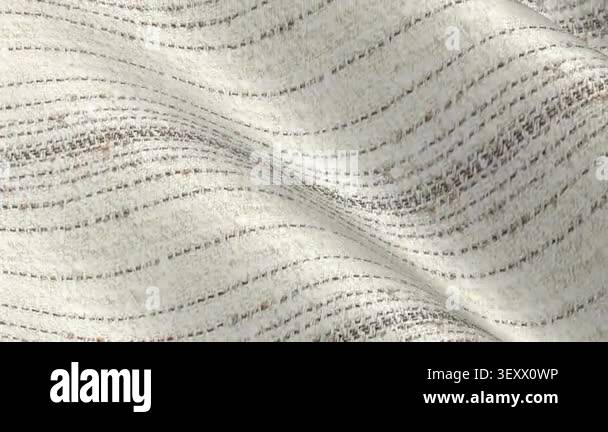Elite Italian Beige Textured Stripe Linen Wool Silk Fabric moving in ...