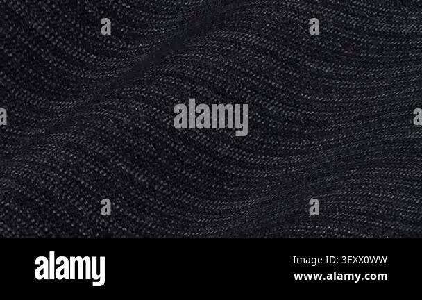 Italian Midnight Black Herringbone Wool Fabric rolling in deep dark ...