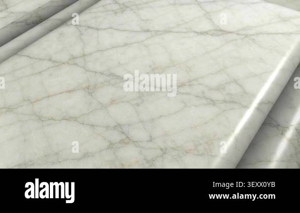 Graceful Bianco Rhino Marble Tiles Rotating Continuously with ...