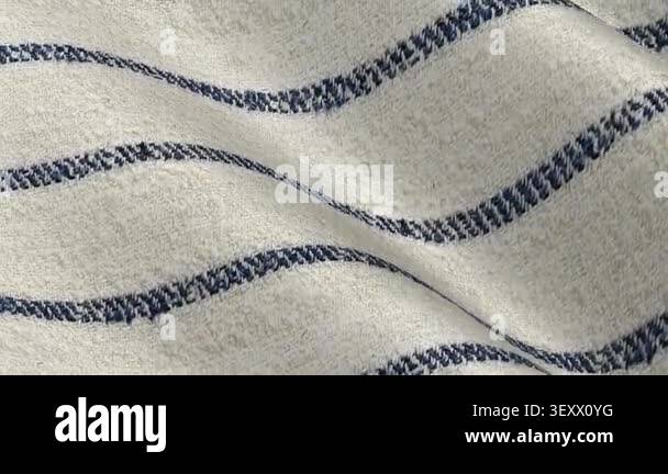 Italian Ivory White Blue Stripe Linen Wool Silk Fabric draping in soft ...