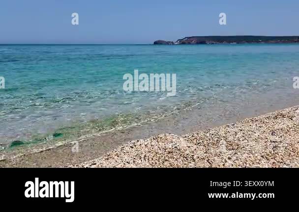 Sardinian Italy, Scenic landscape of an idyllic sandy beach with ...