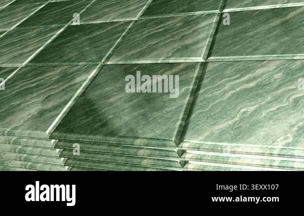Smooth Travel Across Cipollino Green Marble Tile Surface with ...