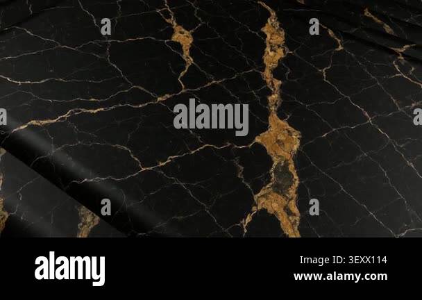 Luxurious Portoro Gold Marble Tiles Rotating Seamlessly with Rich Black ...