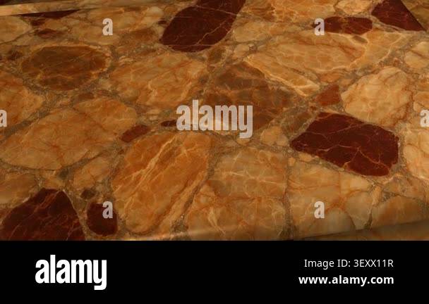 Authentic Breccia Pernice Marble Tiles in Continuous Rotating Loop ...