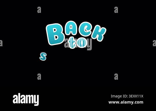 Bouncing Back to School Text Animation on a Green Screen, Perfect for ...