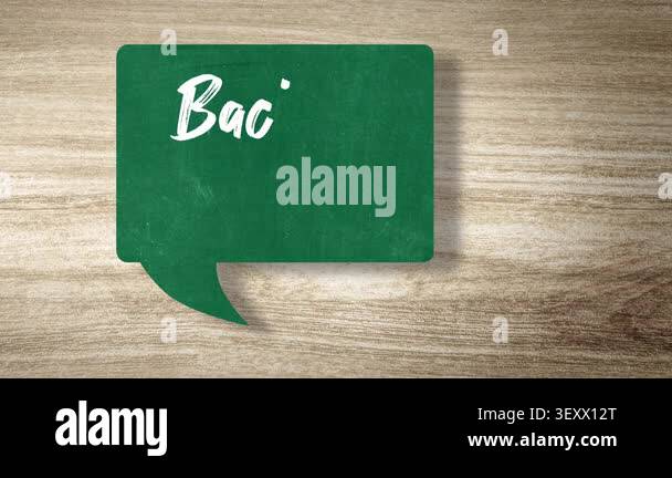 Back to School Chalkboard Speech Bubble Animation on a Wooden ...