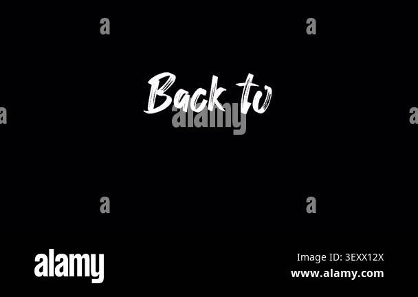 Hand Drawn Chalk Style Back to School Text Animation on a Green Screen ...