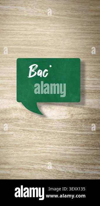 Animated Back to School Chalkboard Speech Bubble on a Wood Texture ...