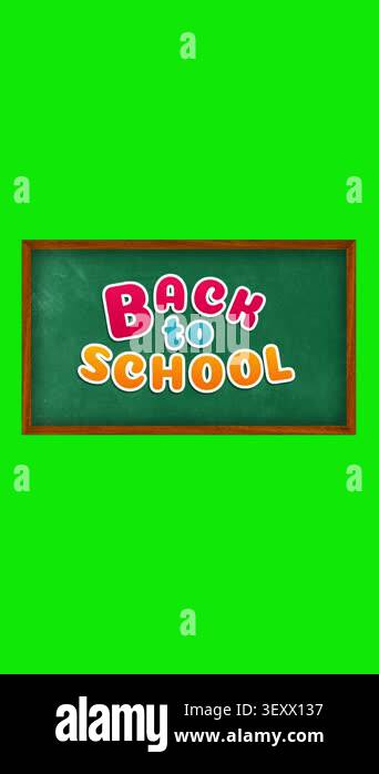 Colorful text Back to School Chalkboard Title for Educational Videos ...