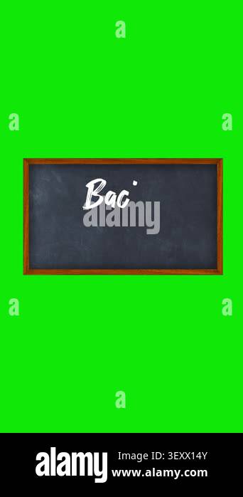 Animated Back to School Chalkboard Sign on a Green Screen Background ...
