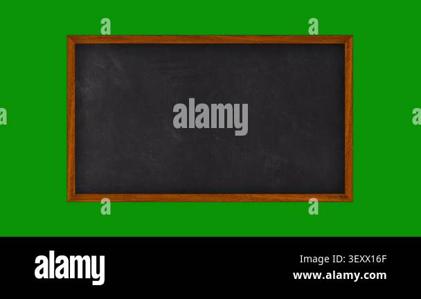 Animated Black Board on a Green Background with Copy Space, Ideal for ...