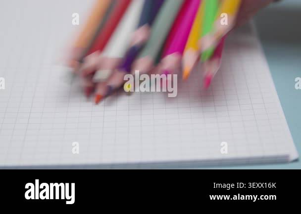 Colored Pencils Placed on an Exercise Book, Representing Back to School ...