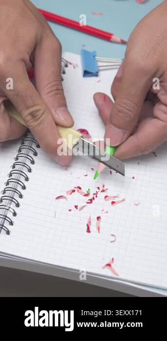 Preparing Colored Pencils with a Craft Knife for Back to School ...