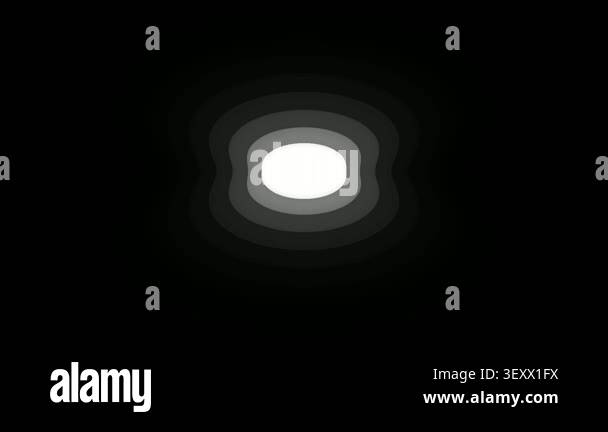 A seamlessly looping animation featuring a bright white central oval ...