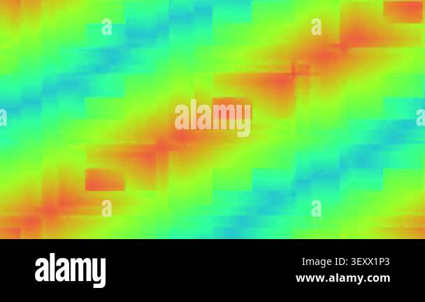 An abstract 2d animation featuring a colorful blocky pattern that ...