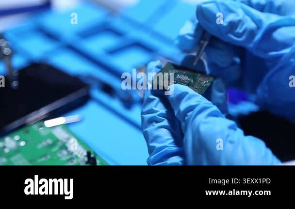 close up of a computer circuit board Stock Video Footage - Alamy