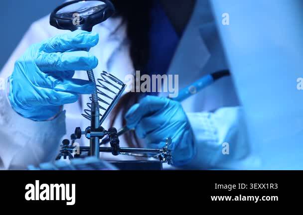 laboratory microscope in laboratory Stock Video Footage - Alamy