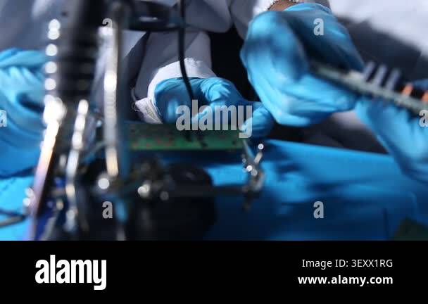 the process of welding in the workshop Stock Video Footage - Alamy