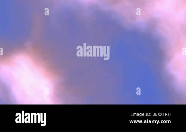 Abstract animation featuring soft, pink, cotton candy-like clouds ...
