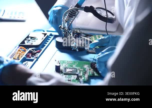 the technician in the laboratory Stock Video Footage - Alamy