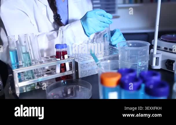 scientist in lab working on laboratory Stock Video Footage - Alamy