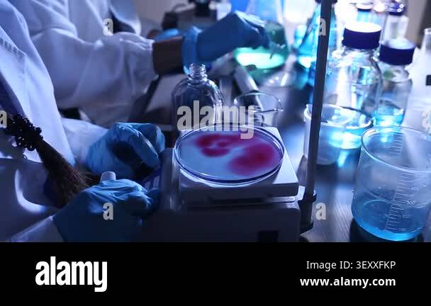 chemical test tube in laboratory Stock Video Footage - Alamy