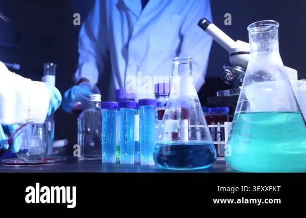 scientist working with laboratory Stock Video Footage - Alamy